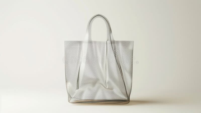 Blank Mockup of a Transparent Mesh Shopping Bag with Wide Handles ...