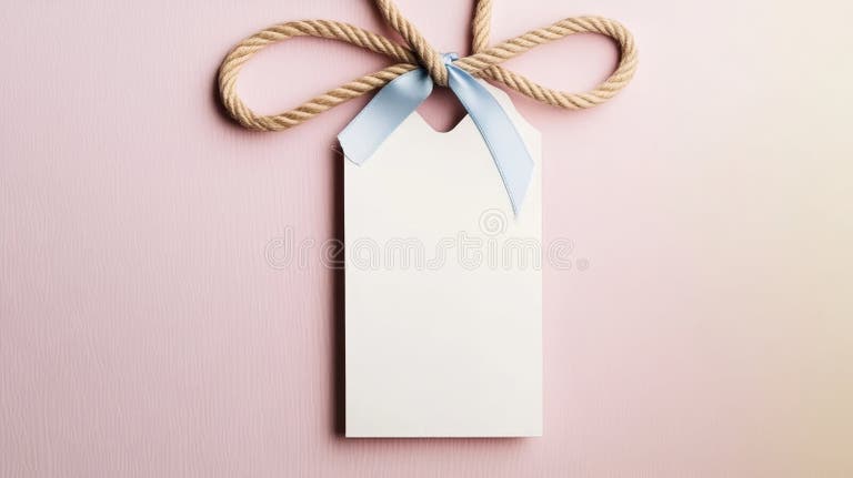 Blank Modern Label Tag with Rope for Creative Design, Layout, and ...