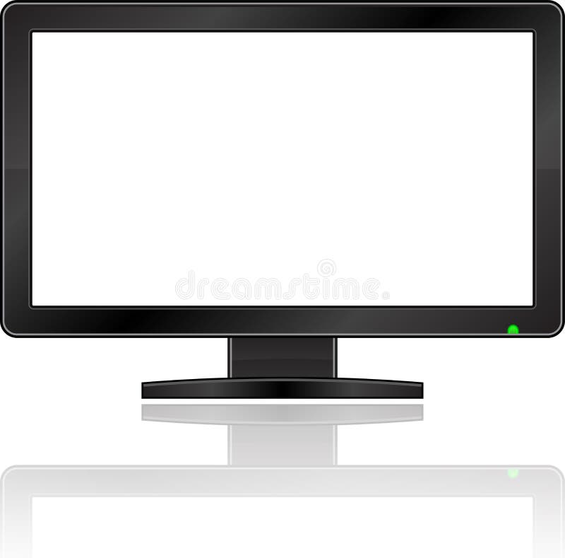 Blank Monitor stock illustration. Illustration of flat - 21675788