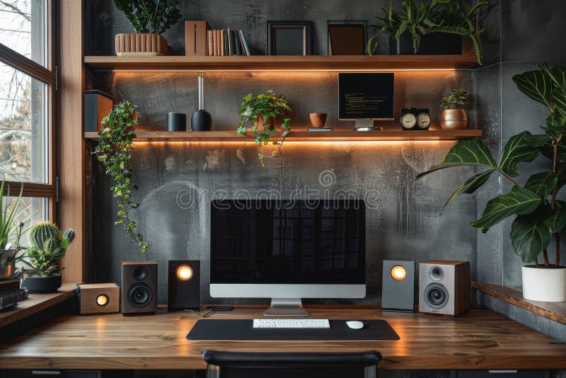 Blank Monitor Computer Screen. Technology Concept Stock Photo - Image ...