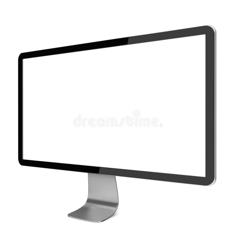 Blank monitor stock illustration. Illustration of flat - 33265741