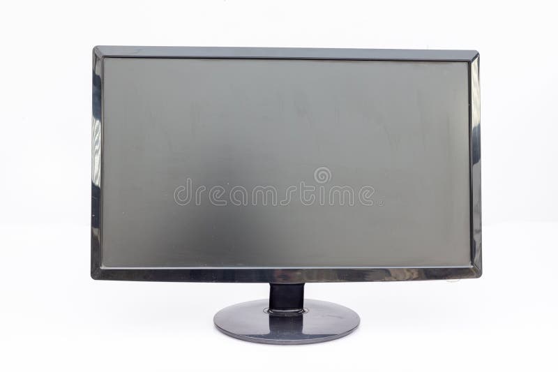 Blank Monitor Screen on Isolated White Background with Copy Space Stock ...