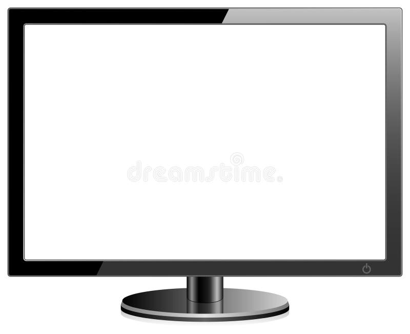 Blank monitor stock vector. Illustration of wide, white - 58258167