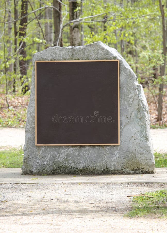 Blank Monument on a Rock Ready for Text. Stock Photo - Image of huge ...