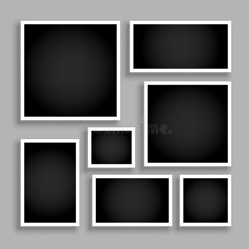 Blank Mood Board Grid Collage Layout Design Stock Vector - Illustration ...