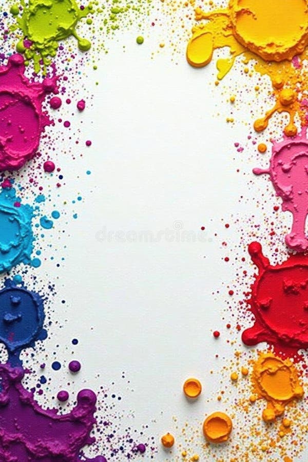 Blank Moodboard with Colorful Paint Splatters , Art, Surface, Colorful ...