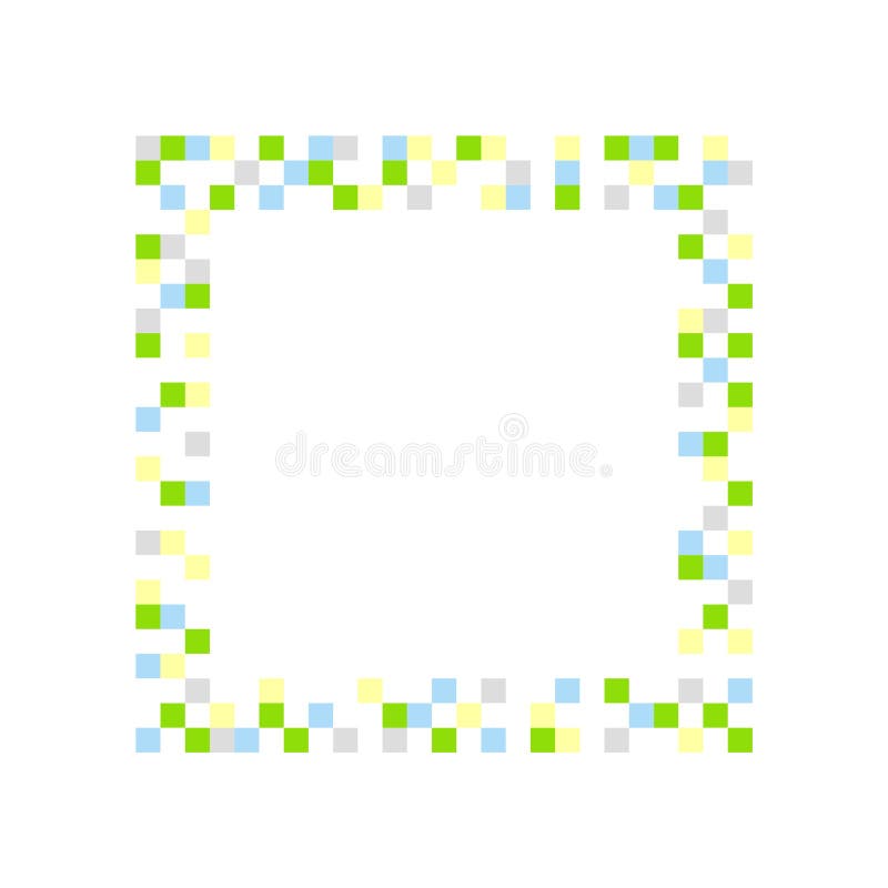 Blank Mosaic Frame Grey Green Blue Yellow Stock Illustration ...