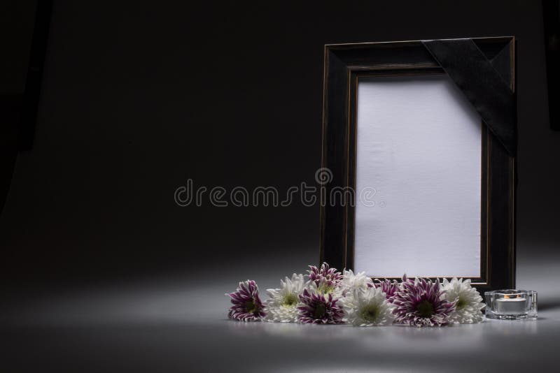 Blank Mourning Frame for Sympathy Card Stock Image - Image of ...