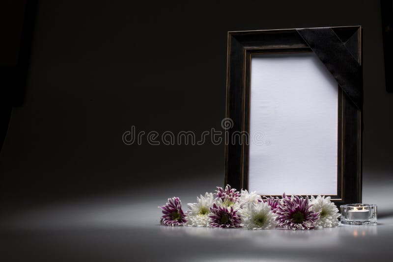 Blank Mourning Frame for Sympathy Card Stock Image - Image of ceremony ...