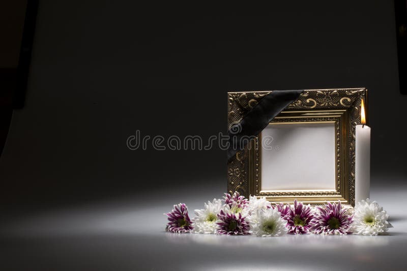 Blank Mourning Frame for Sympathy Card Stock Image - Image of ...