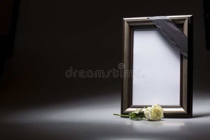 Blank Mourning Frame for Sympathy Card Stock Photo - Image of ceremony ...