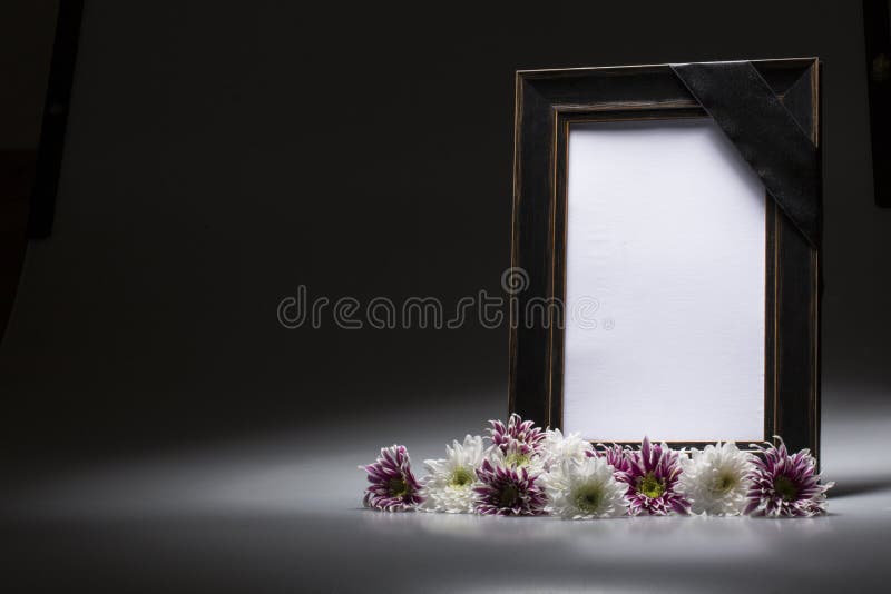 Blank Mourning Frame for Sympathy Card Stock Photo - Image of ...