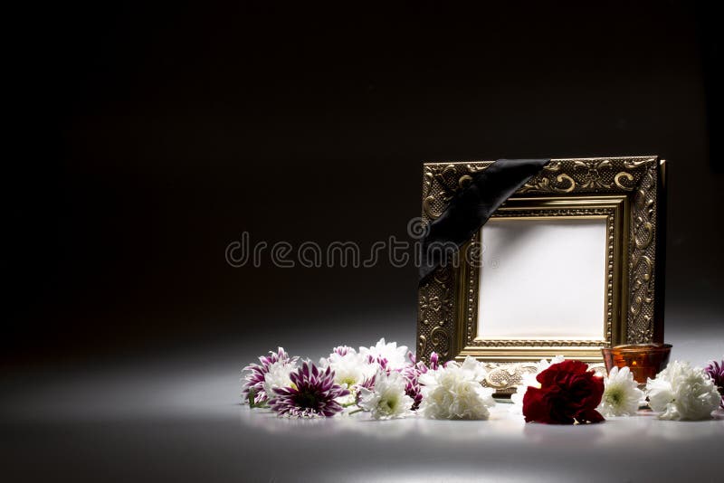 Blank Mourning Frame for Sympathy Card Stock Image - Image of border ...