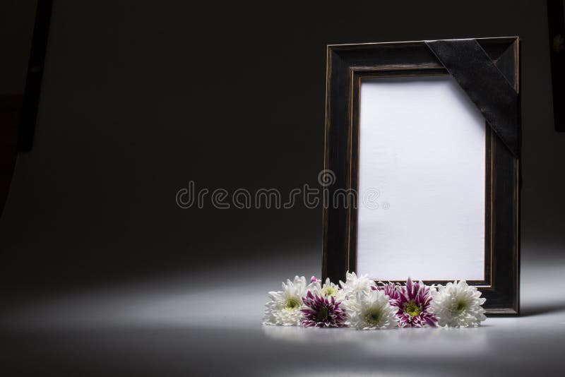 Blank Mourning Frame for Sympathy Card Stock Photo - Image of mourning ...