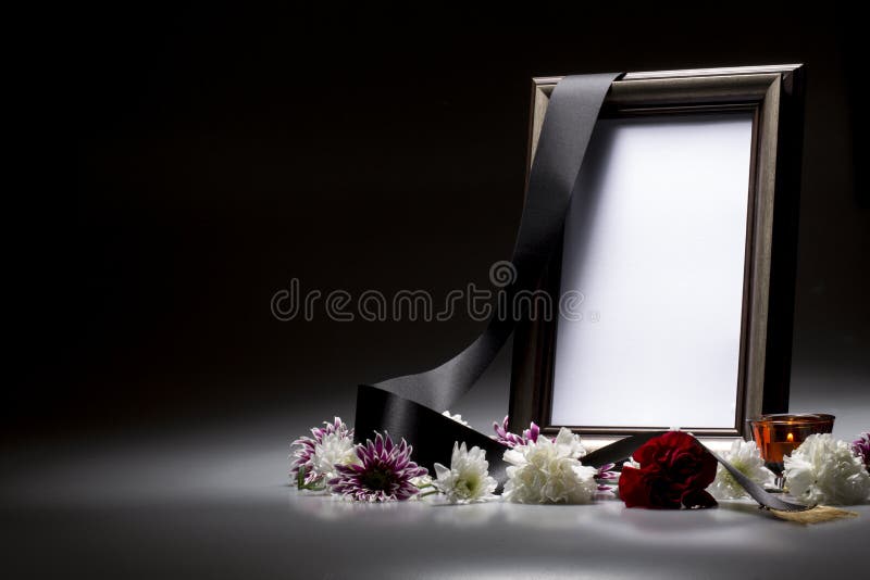 Blank Mourning Frame for Sympathy Card Stock Image - Image of ...
