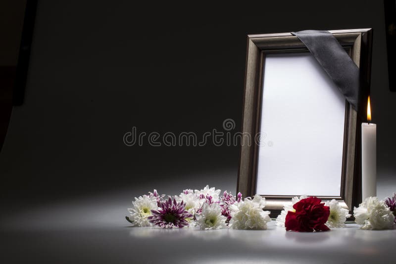 Blank Mourning Frame for Sympathy Card Stock Photo - Image of funeral ...
