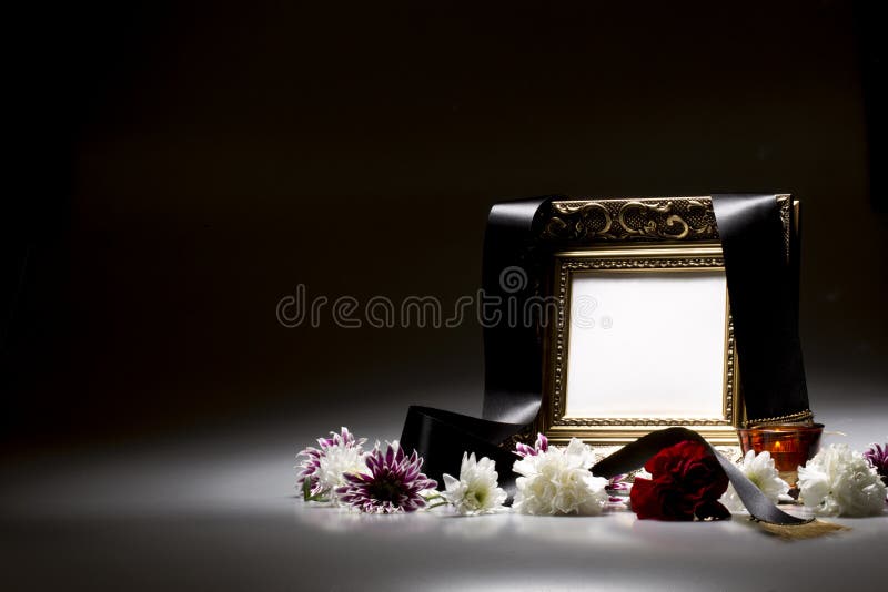 Blank Mourning Frame for Sympathy Card Stock Photo - Image of pain ...