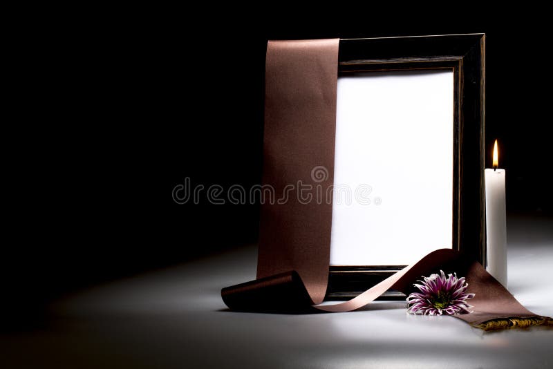 Blank Mourning Frame for Sympathy Card Stock Photo - Image of memory ...