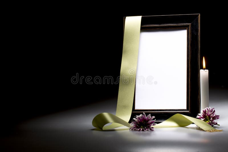 Blank Mourning Frame for Sympathy Card Stock Photo - Image of light ...