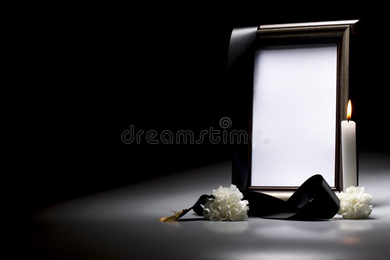 Blank Mourning Frame for Sympathy Card Stock Photo - Image of death ...
