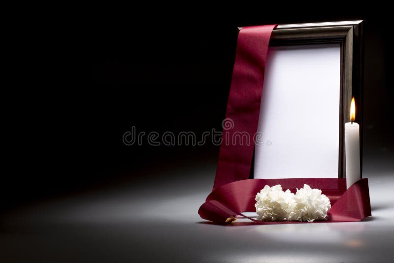 Blank Mourning Frame for Sympathy Card Stock Image - Image of relic ...