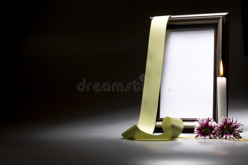 Blank Mourning Frame for Sympathy Card Stock Photo - Image of mournful ...