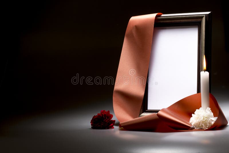 Blank Mourning Frame for Sympathy Card Stock Photo - Image of ...