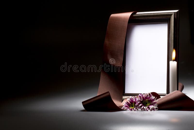 Blank Mourning Frame for Sympathy Card Stock Photo - Image of chagrin ...