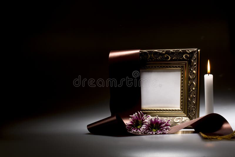 Blank Mourning Frame for Sympathy Card Stock Photo - Image of ...
