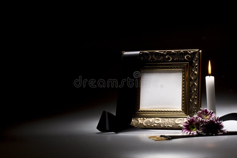 Blank Mourning Frame for Sympathy Card Stock Image - Image of antique ...