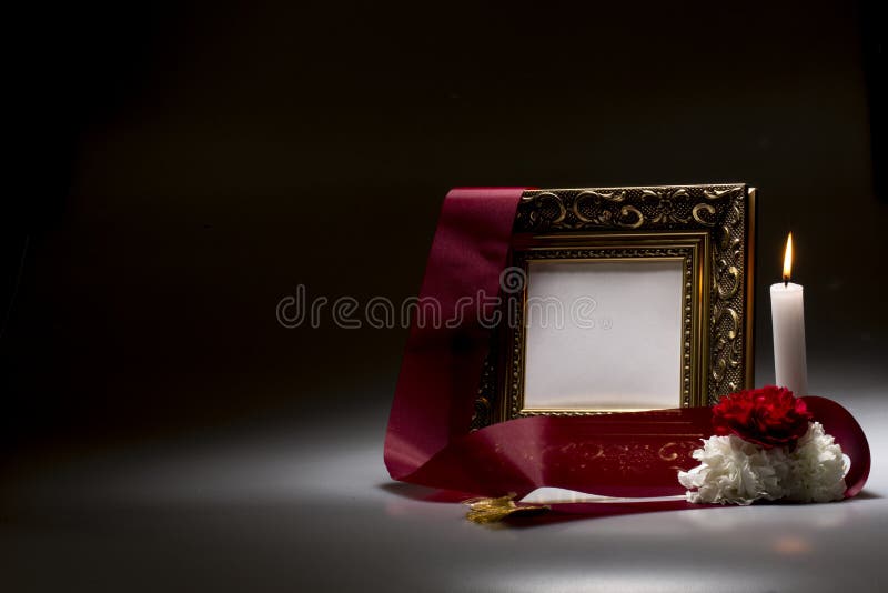 Blank Mourning Frame for Sympathy Card Stock Photo - Image of frame ...