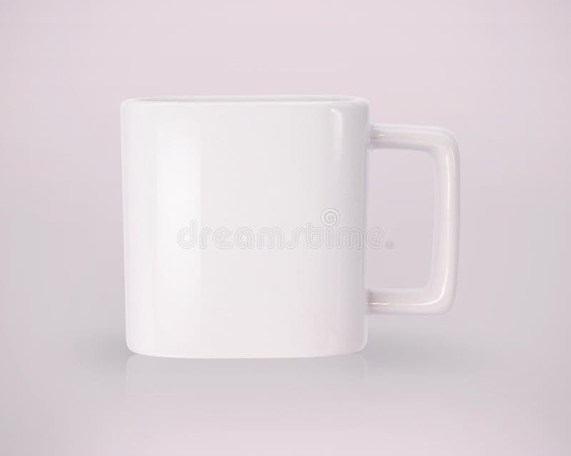Blank Mug on Grey Background. Drink Cup for Your Design. Exotic Mug in ...