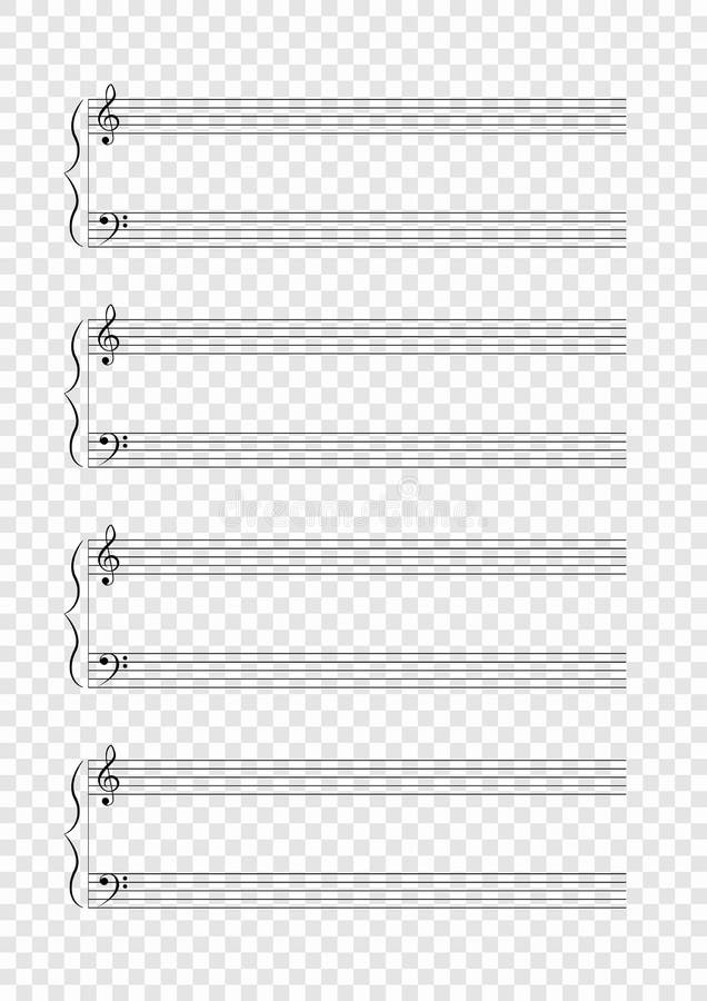 Blank A4 Music Notes on Checkered Background Stock Vector ...