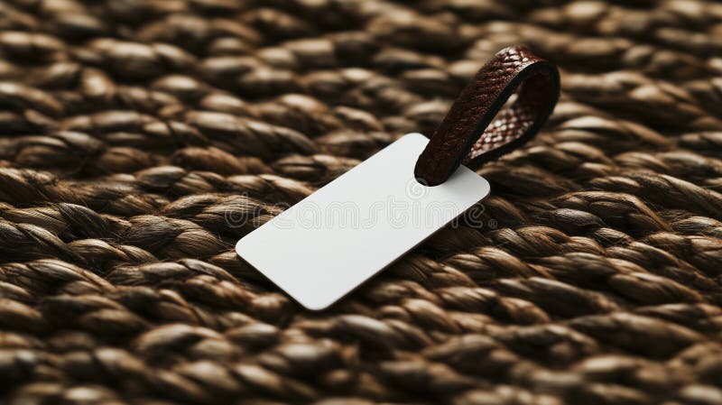 Blank Name Tag on a Leather Strap, Ideal for Identification Purposes ...