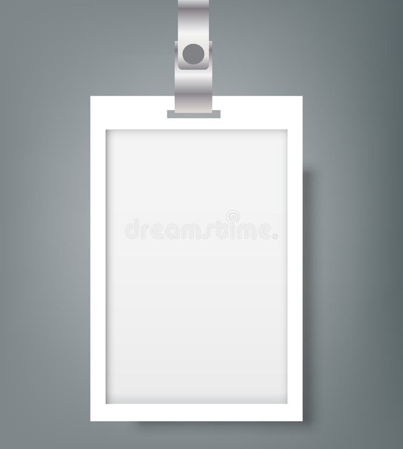 Blank Name Tags Mockup. Vector Illustration of Identity Card Badge ...