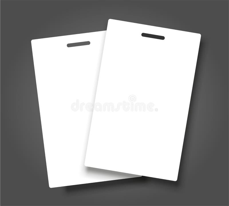 Blank Name Tags Mockup. Vector Illustration of Identity Card Badge ...