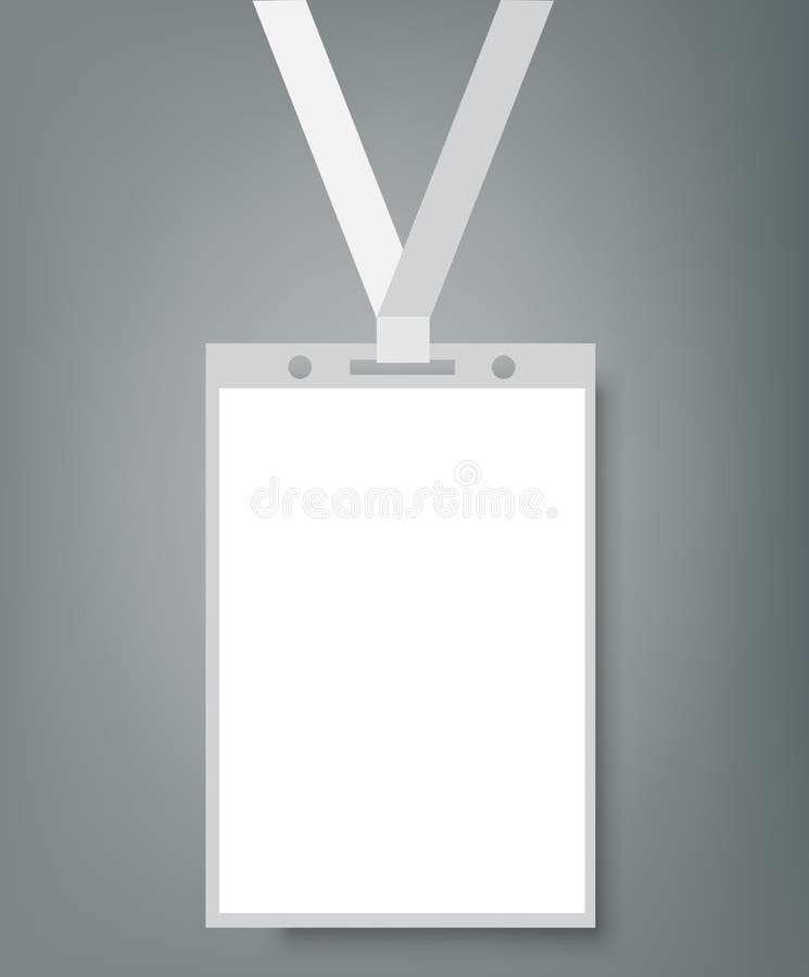 Blank Name Tags Mockup. Vector Illustration of Identity Card Badge ...