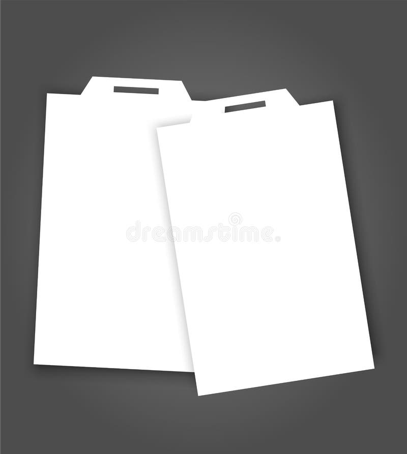 Blank Name Tags Mockup. Vector Illustration of Identity Card Badge ...