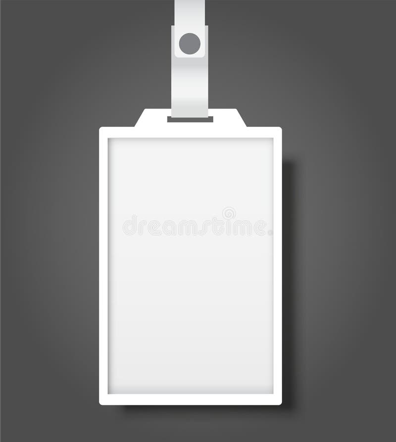 Blank Name Tags Mockup. Vector Illustration of Identity Card Badge ...