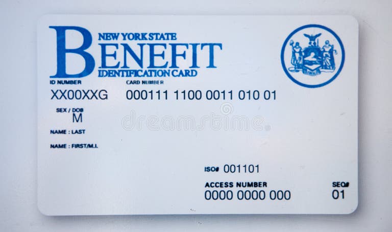 Blank New York State Benefit Id Card Editorial Photography - Image of ...