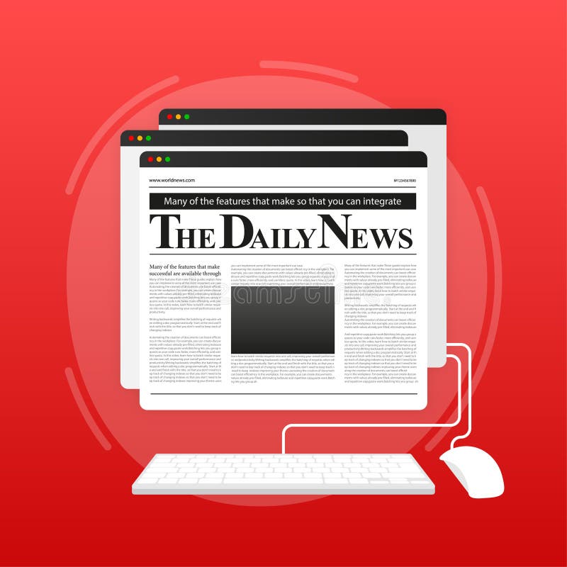 Blank daily Newspaper. Breaking News. News and Press. Stock Vector ...