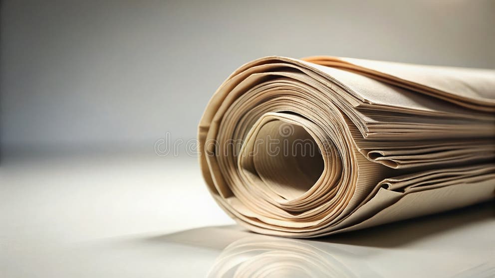 Blank Newspaper Roll Versatile Design Element for Print and Digital ...