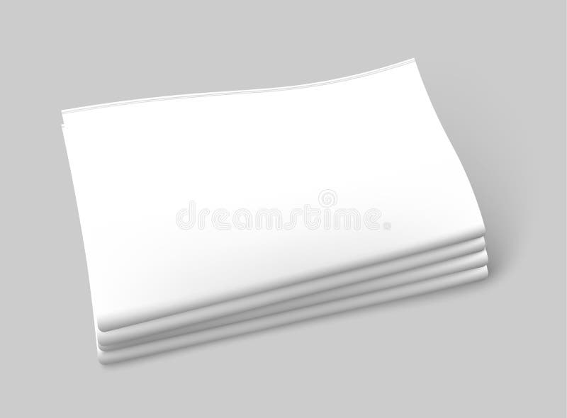 Blank Newspaper Sheets Stack, Realistic Vector Illustration Isolated on ...