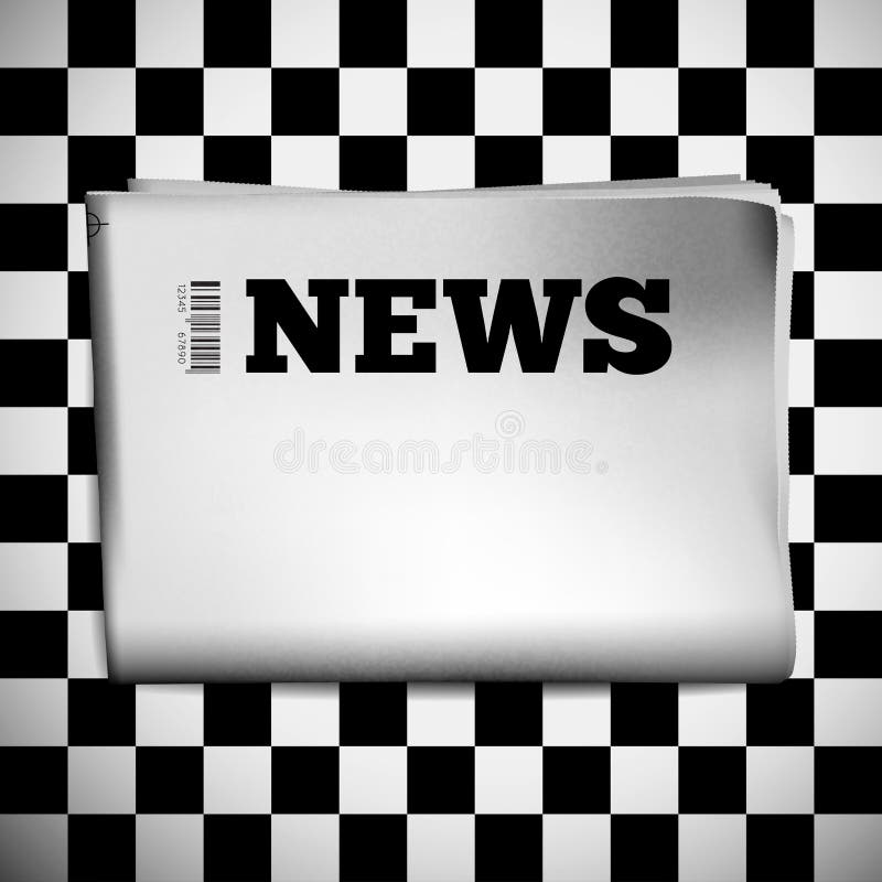 Blank Newspaper with Breaking News Headline. Mock-up Template Vector ...