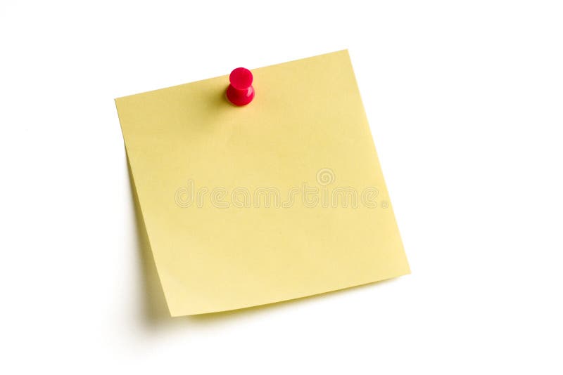 POST it NOTE and PIN stock image. Image of paper, yellow - 50399361