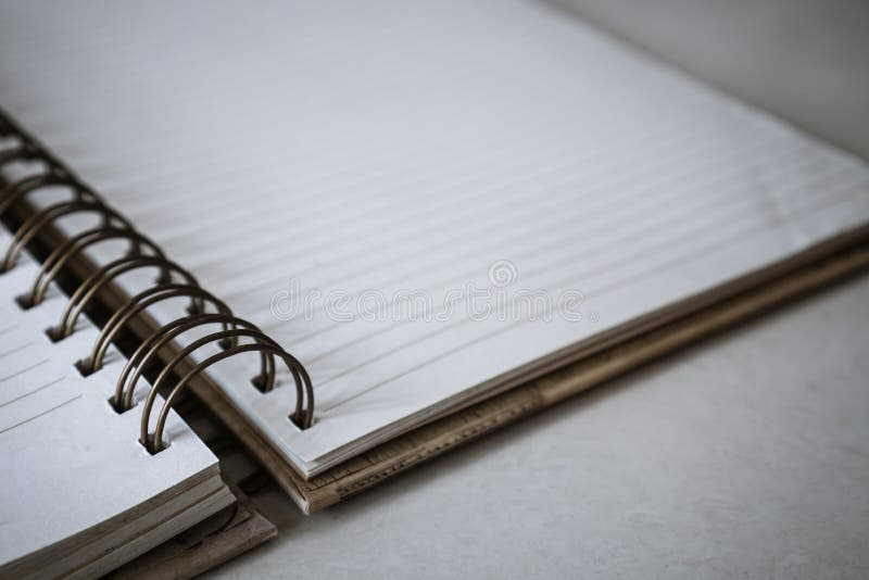 Blank Note Book Paper with Ring Binder for Copy Space and Fill Text ...