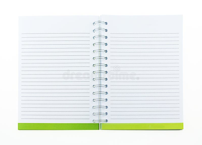 Blank Note Book with Ring Binder Holes Isolated on White Stock Image ...