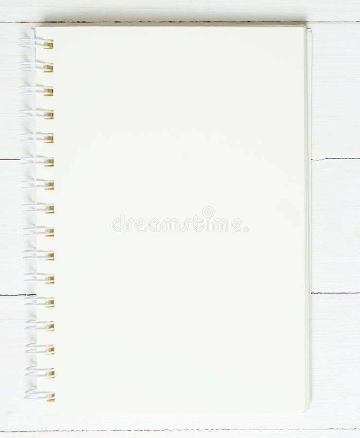 Blank Note Book on Shiny Wooden Desk. Stock Image - Image of notepad ...