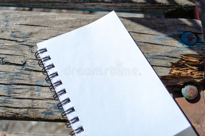 Blank Note Book on Wooden Background Stock Image - Image of blank ...