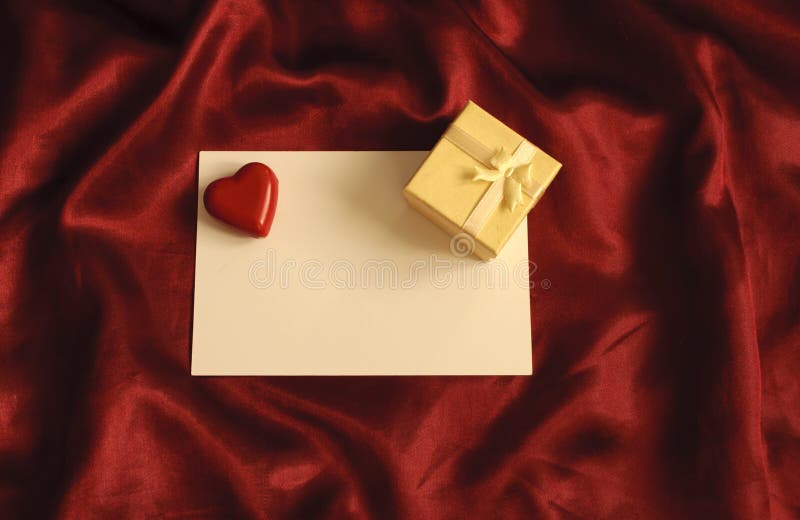 Blank note and a gift stock image. Image of romantic - 37022247